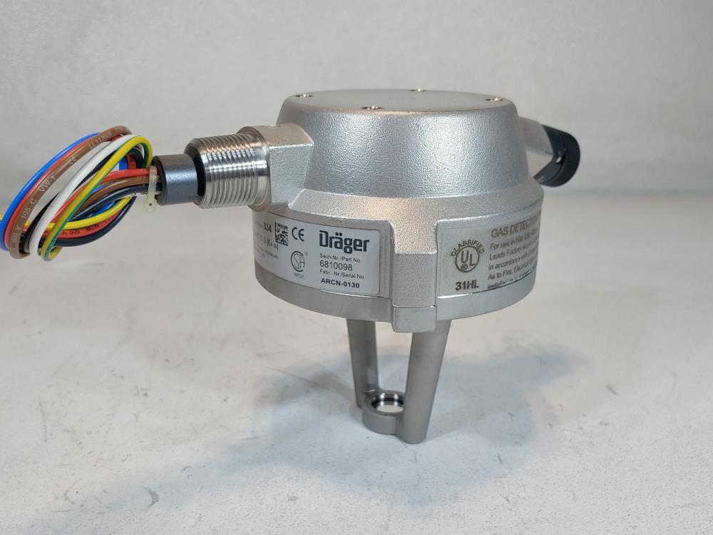 DRAGER Polytron 2 IR Gas Detector 6810098, w/ Splash Guard 6809750