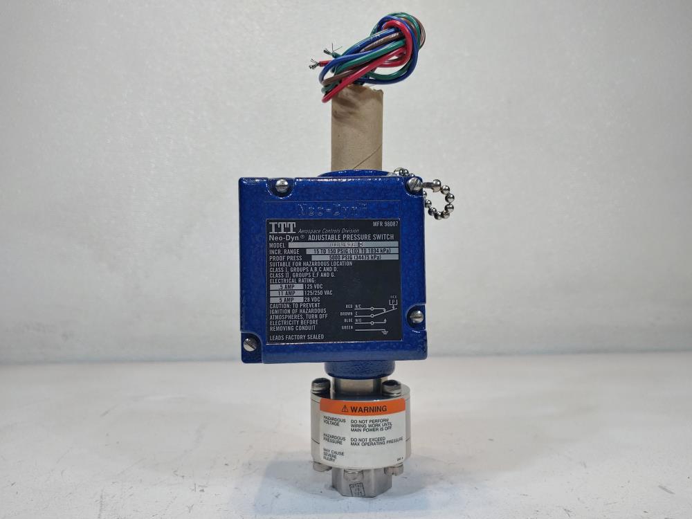 ITT Neo-Dyn Adjustable Pressure Switch Model#: 100P42C6
