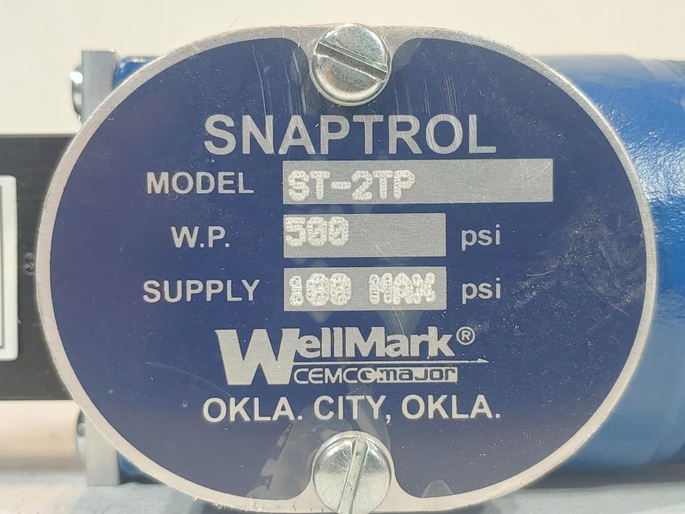 WellMark ST-2TP Style ”Snaptrol” Pneumatic Liquid Level Control. 2 ... WellMark ST-2TP Style ”Snaptrol” Pneumatic Liquid Level Control. 2 ...