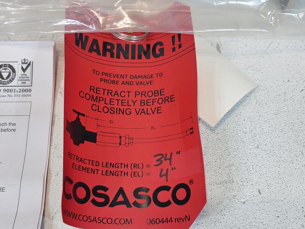 Rohrback Cosasco Type D Corrosometer Probe 3500-T20-K03005-30-1-3-0