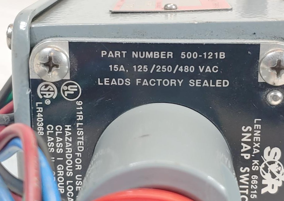 Sor Static O-Ring Pressure Switch 5BA-KB5-N3-C2A-TT