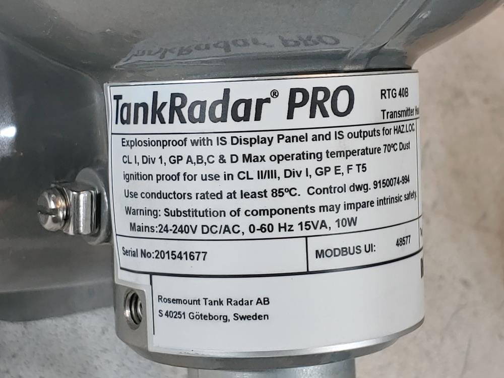 Rosemount TankRadar PRO Monitoring System w/ Display Unit