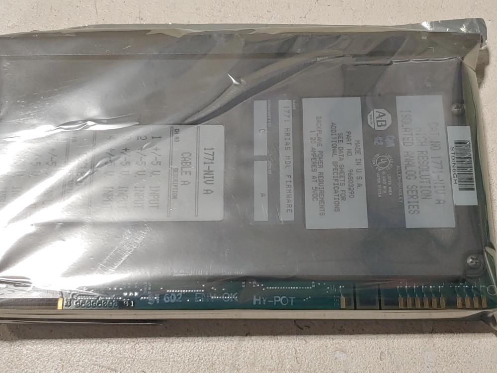Allen Bradley 1771-NIV A High Resolution Isolated Analog I/O Module