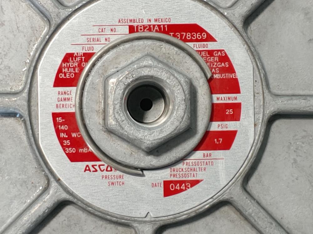 Asco TB21A11Tri-Point Pressure Switch