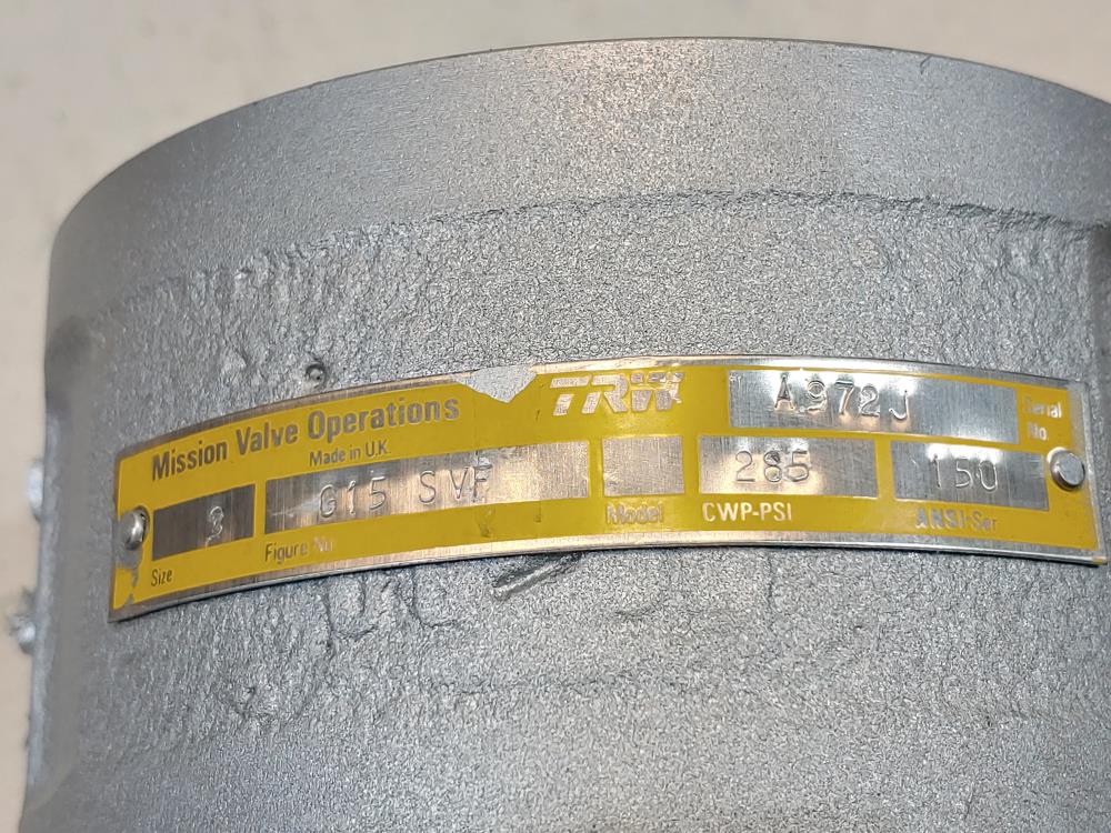 Crane Duo-Chek II 3" 150# Double Disc Check Valve FIG#: G15 SVF