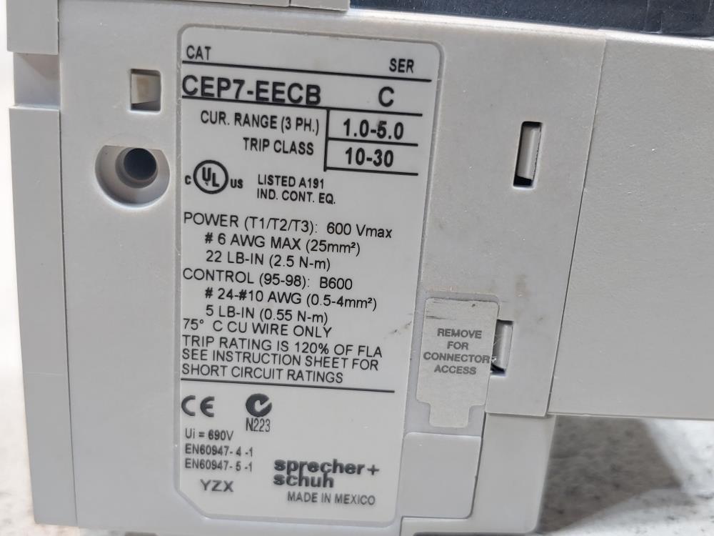 Sprecher + Schuh CEP7-EECB Solid State Overload Relay CEP7-EECB