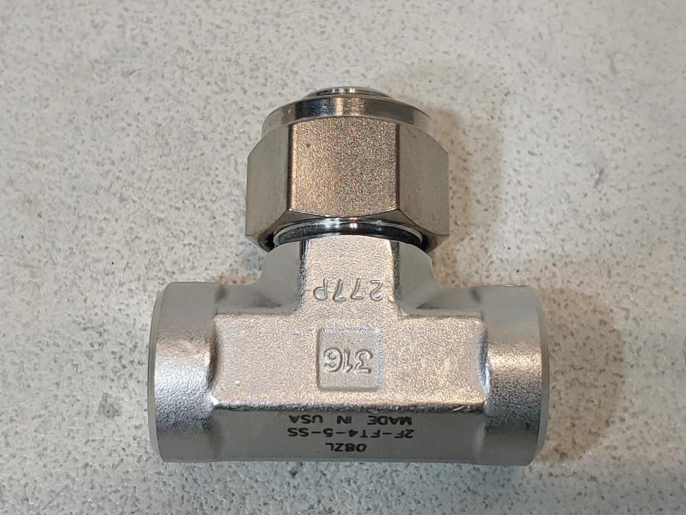 Parker 1/8" Instrumentation TEE Filter 2F-FT4-5-SS