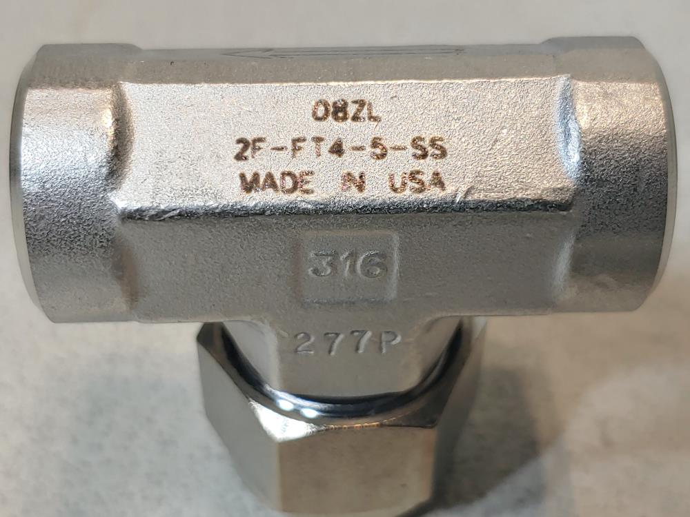 Parker 1/8" Instrumentation TEE Filter 2F-FT4-5-SS