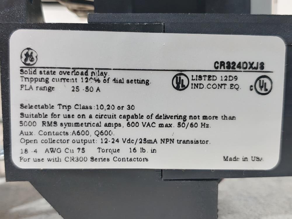 General Electric Magnetic Starter Non-Reversing CR306DXJ002BAH