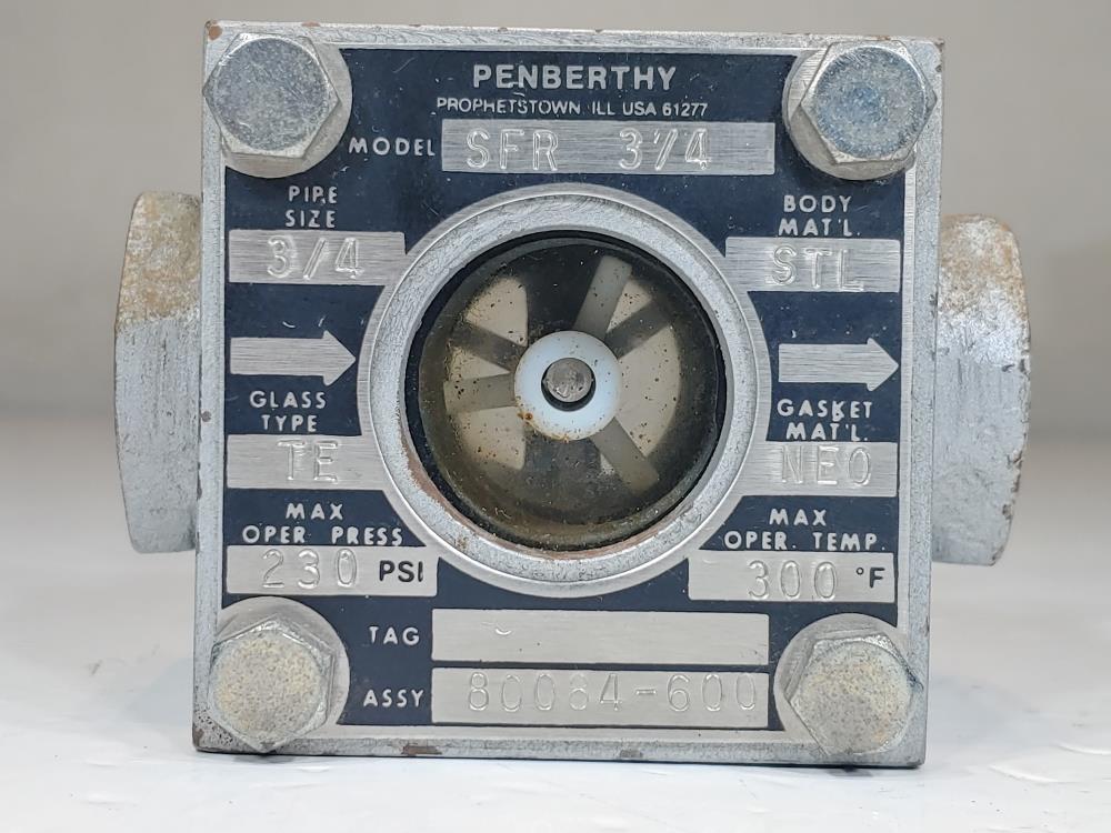Penberthy 3/4" Sight Flow Indicator w/ Rotor SFR 3/4