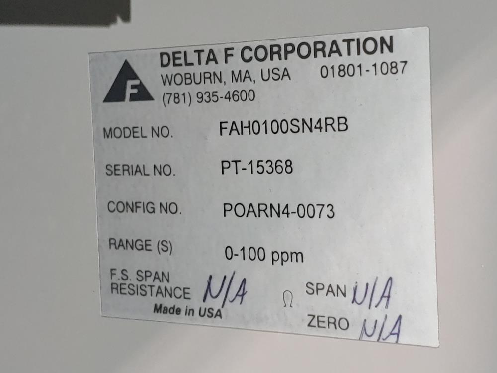 Delta Platinum F Series Process Oxygen Analyzer FAH0100SN4RB