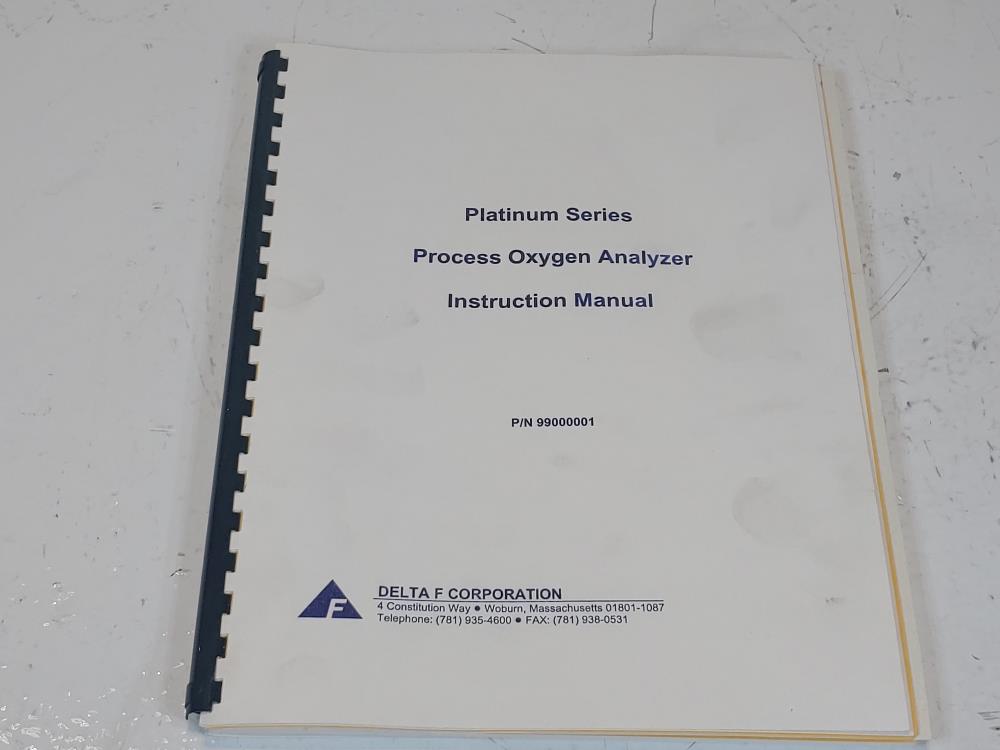 Delta Platinum F Series Process Oxygen Analyzer FAH0100SN4RB