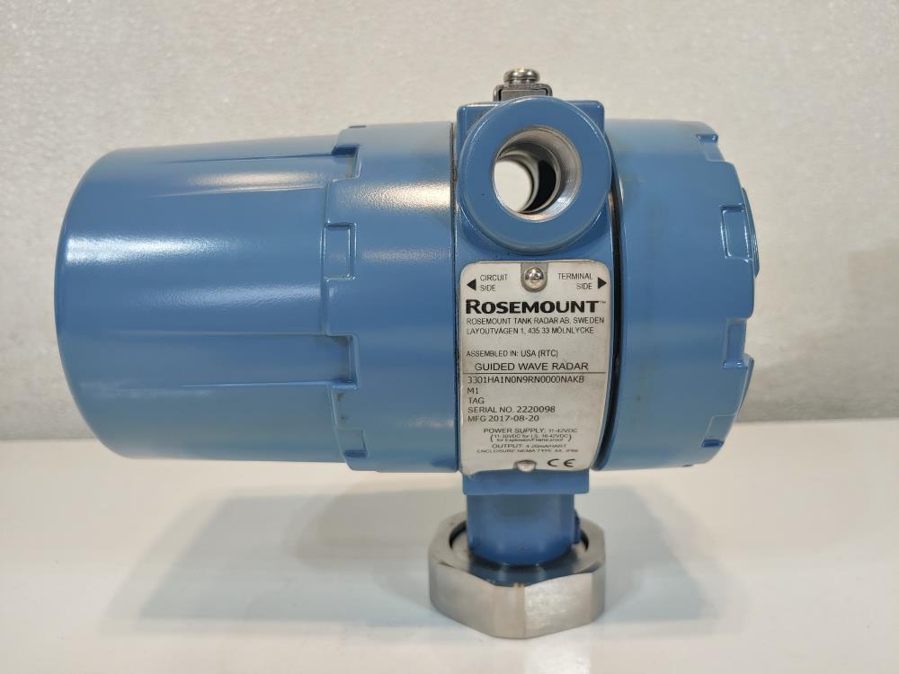 Rosemount Guided Wave Radar Level Transmitter 3301HA1N0N9RN000NAKBM1
