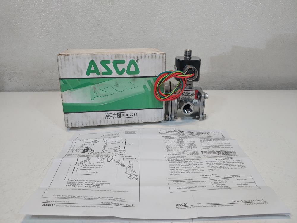Asco Red-Hat 1/2" Solenoid Valve EV8003G300 / EV8316G384V