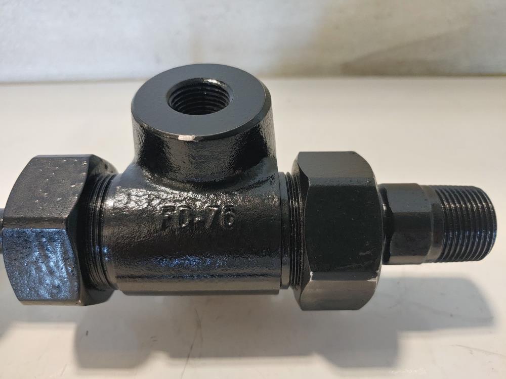 Jerguson 3/4"M X1/2" F X 1/2" F Gagecock Valve, Series 140 (set of 2)
