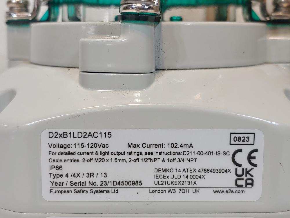 E2S Warning Signals LED Beacon D2XB1LD2AC115MN1A1G/G