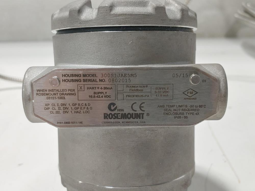 Rosemount 3051S2CD2A2B12A1JE5M5P1Q8 Pressure Transmitter w/ 2" 300 ...