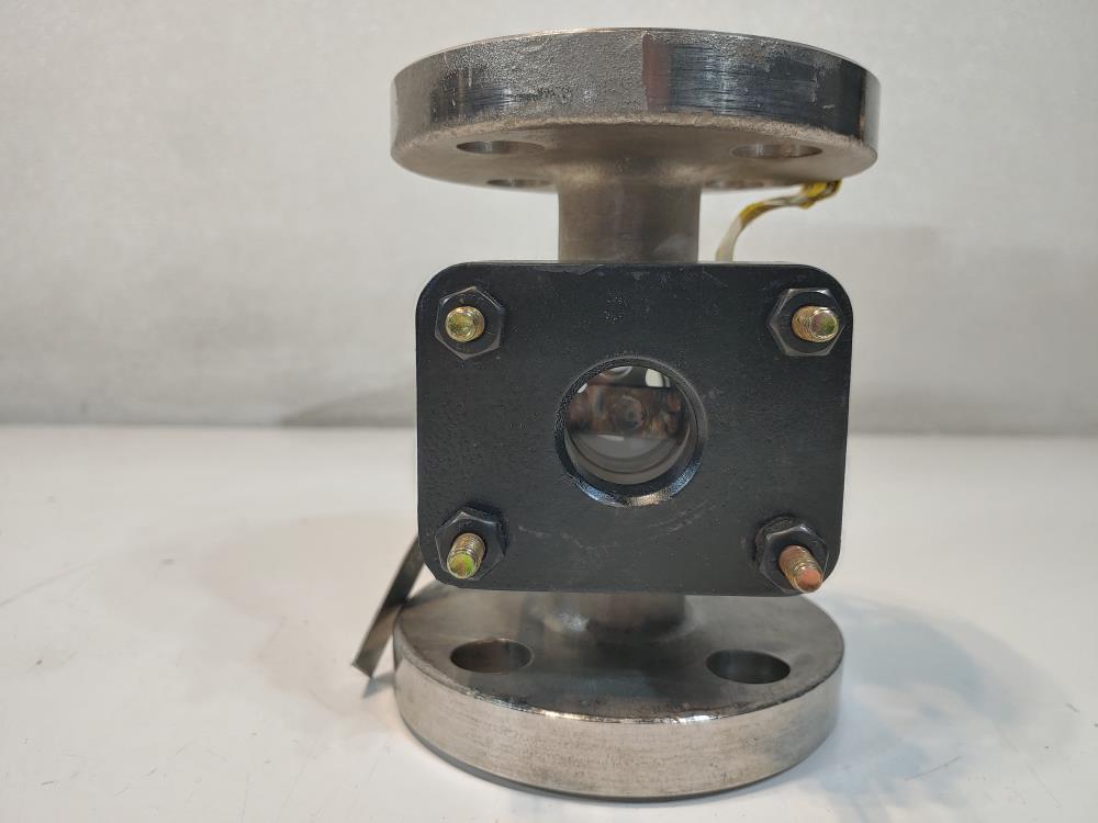 Jacoby Tarbox 3/4" 300# CF8M Flanged Sight Flow Indicator w/Rotor F-960HPA