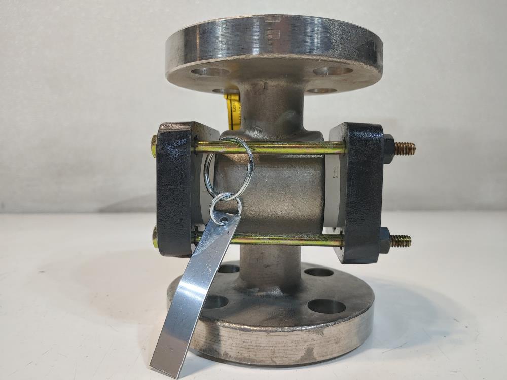 Jacoby Tarbox 3/4" 300# CF8M Flanged Sight Flow Indicator w/Rotor F-960HPA