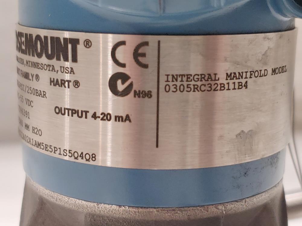 Rosemount 3051 Smart Family Hart Transmitter w/Manifold ...