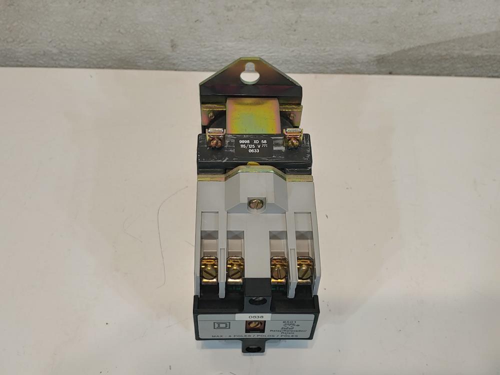 Square D DC Control Relay Series A Type X Model#: 8501XD020V62