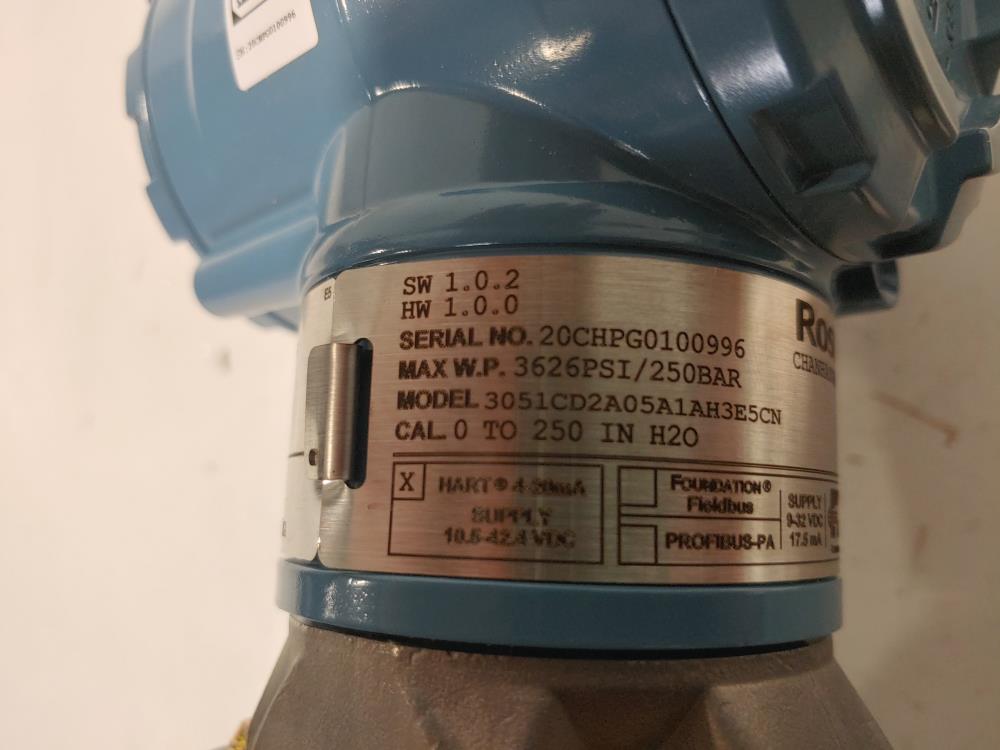 Rosemount Emerson 3051 Hart Pressure Transmitter 3051CD2A05A1AH3E5CN