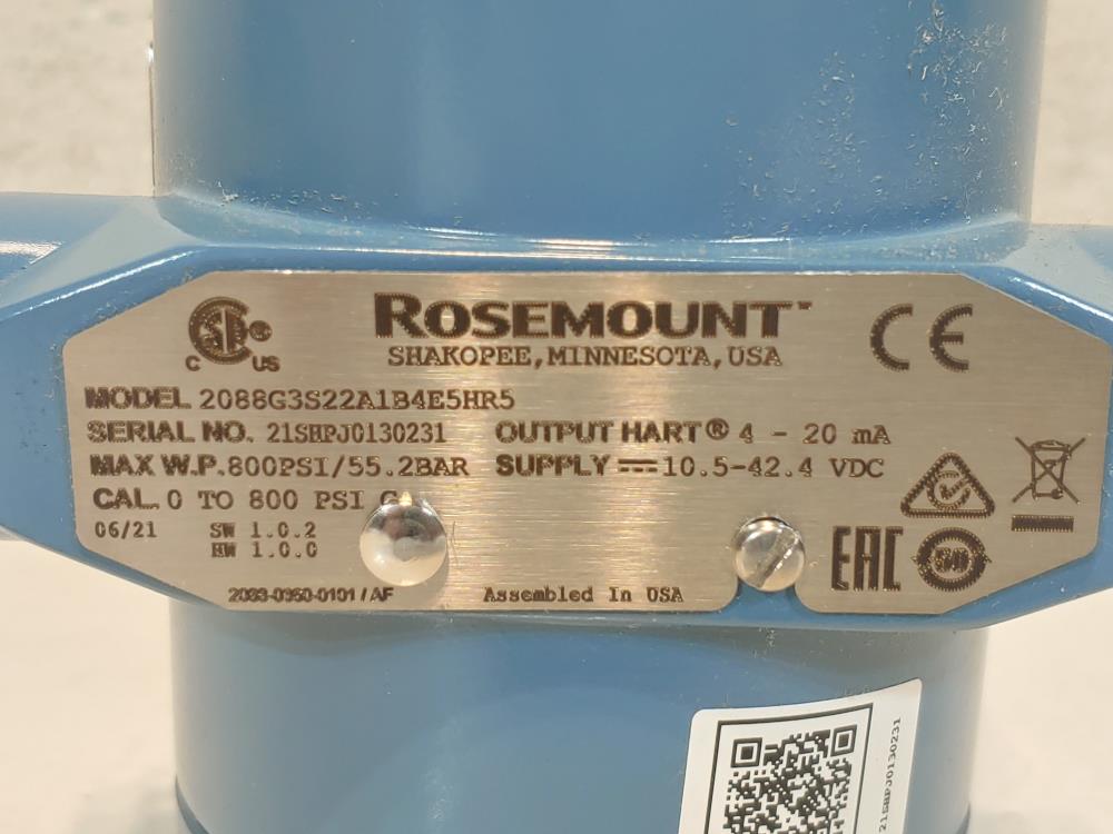 Rosemount 2088 Pressure Transmitter 2088G3S22A1B4E5HR5