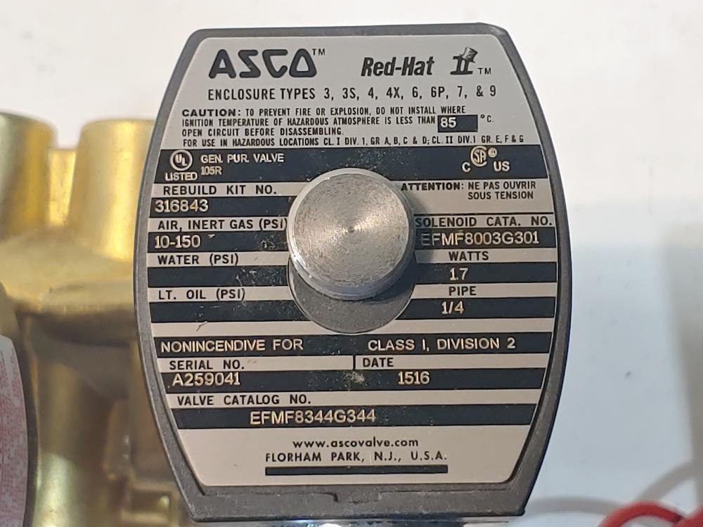 Asco 4 Way Solenoid Valve EFMF8003G301/EFMF8344G344