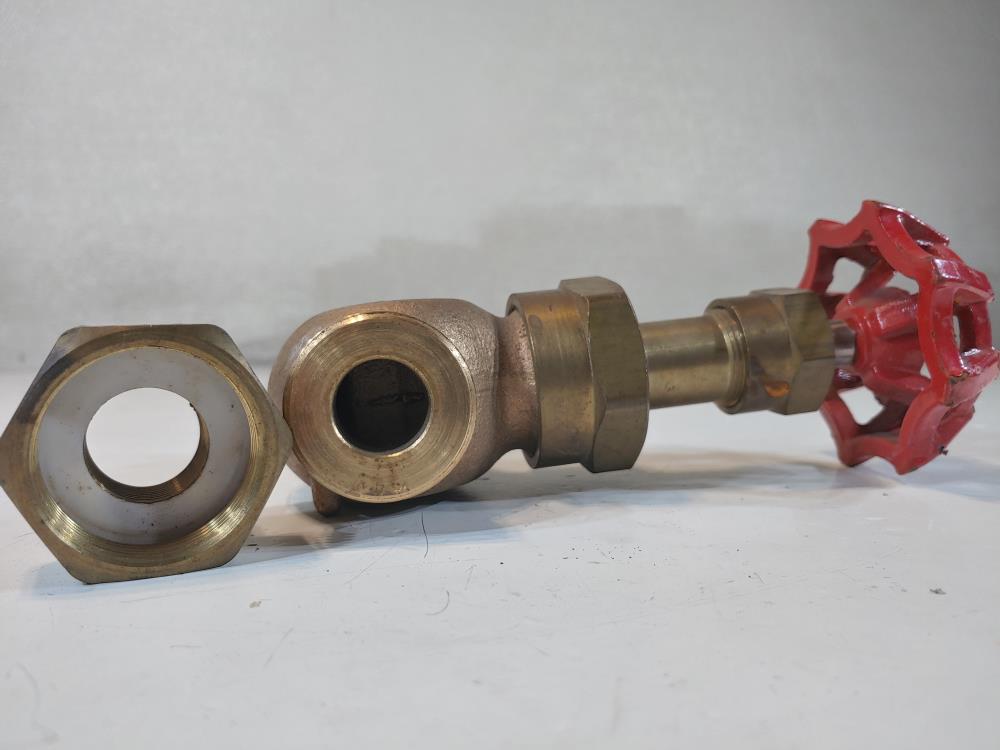Strahman V-14U 3/4" NPT Soft Seal Piston Steam Valve w/ Red Handle