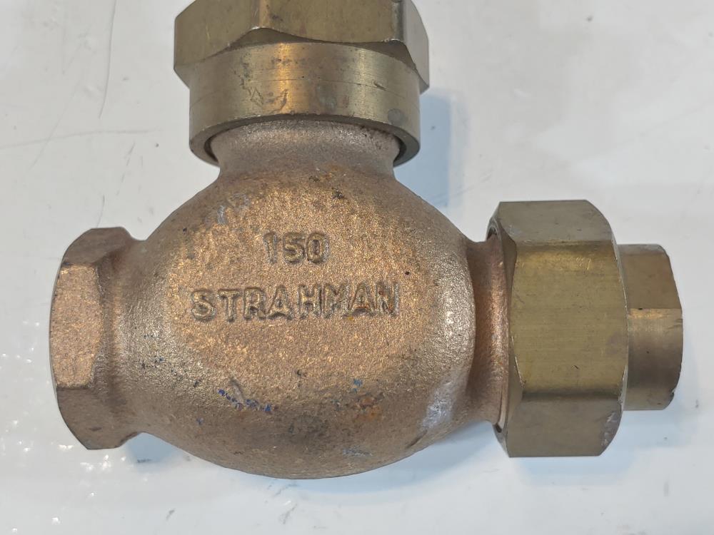 Strahman V-14U 3/4" NPT Soft Seal Piston Steam Valve w/ Red Handle