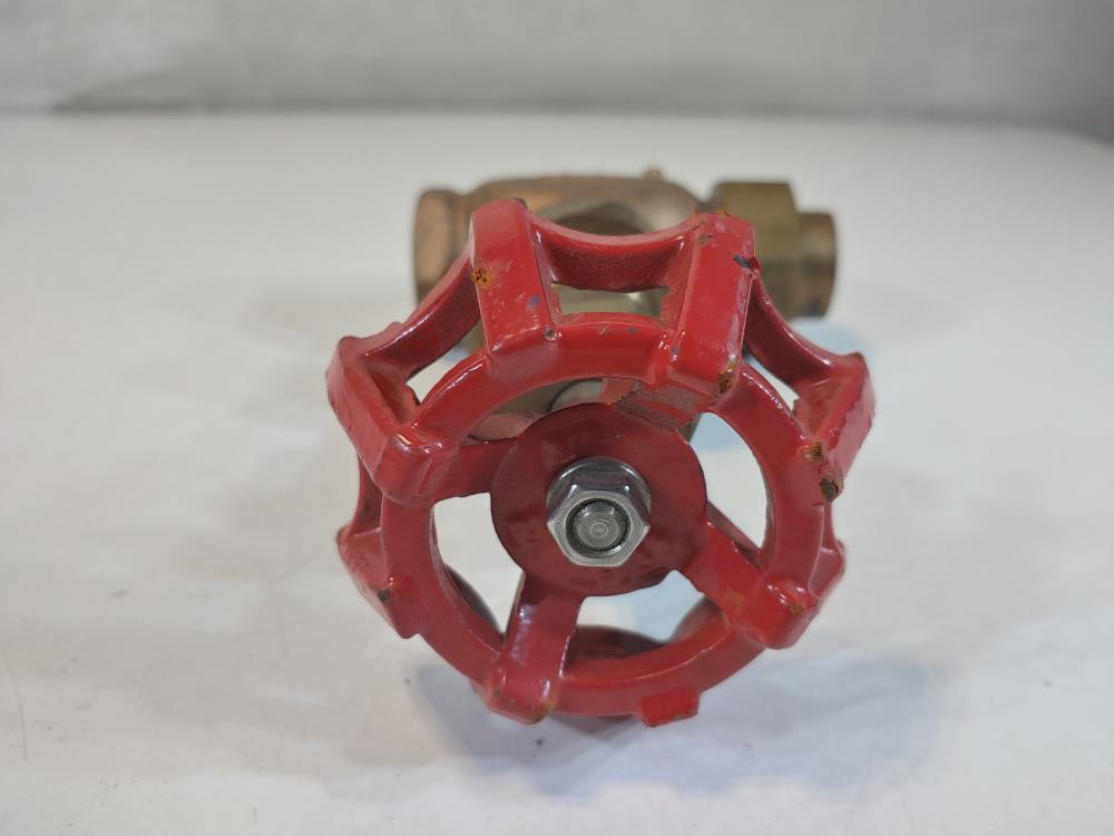 Strahman V-14U 3/4" NPT Soft Seal Piston Steam Valve w/ Red Handle