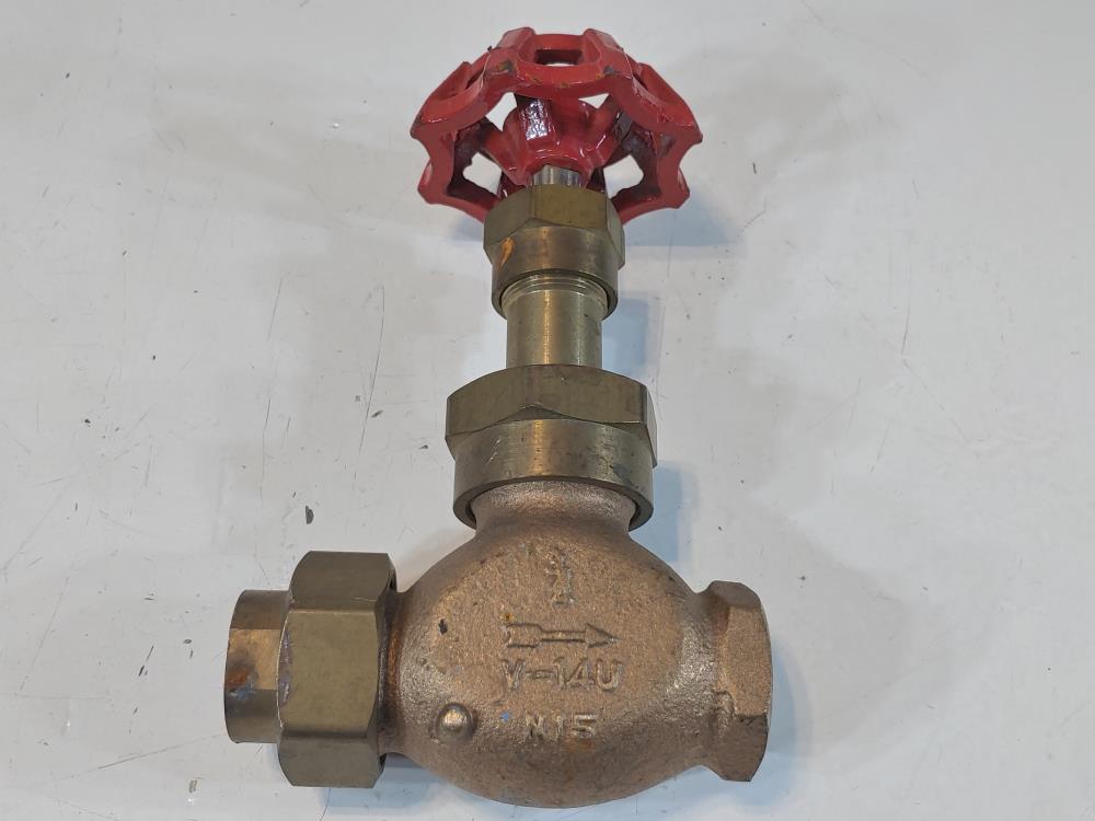 Strahman V-14U 3/4" NPT Soft Seal Piston Steam Valve w/ Red Handle