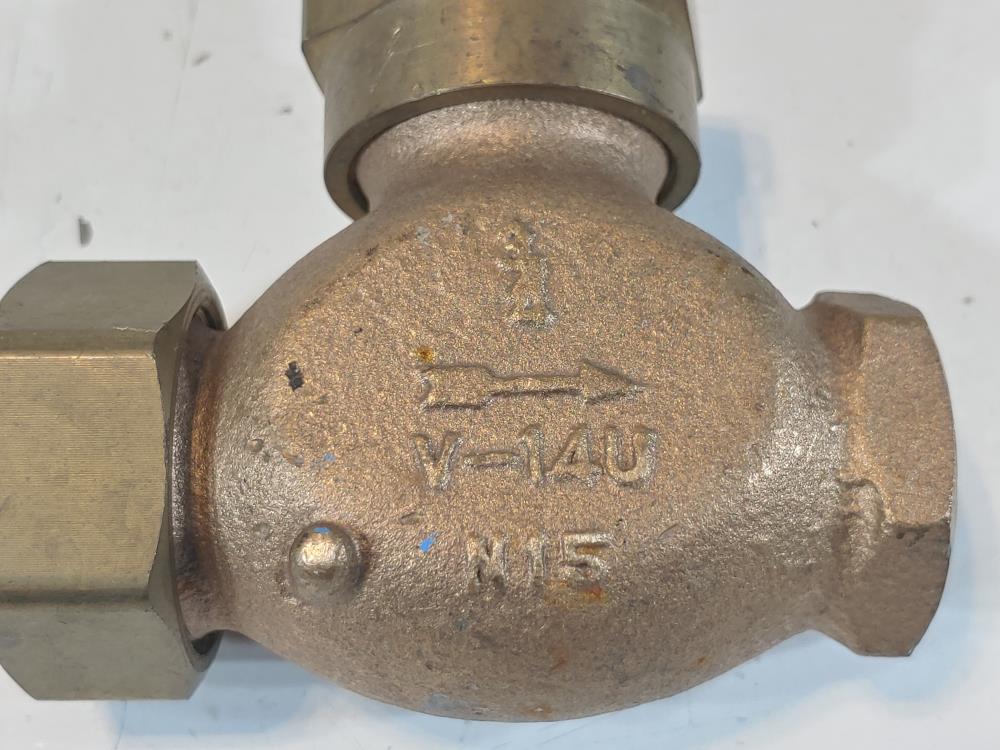 Strahman V-14U 3/4" NPT Soft Seal Piston Steam Valve w/ Red Handle