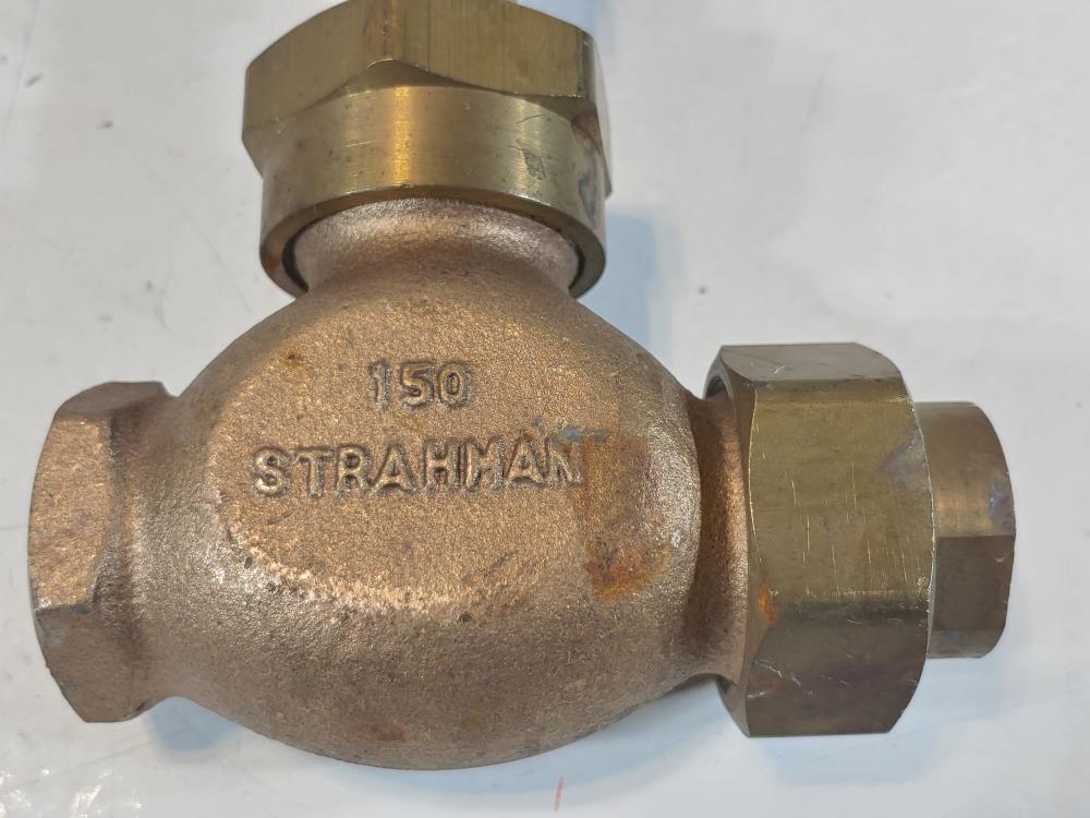 Strahman V-14U 3/4" NPT Soft Seal Piston Steam Valve w/ Black Handle