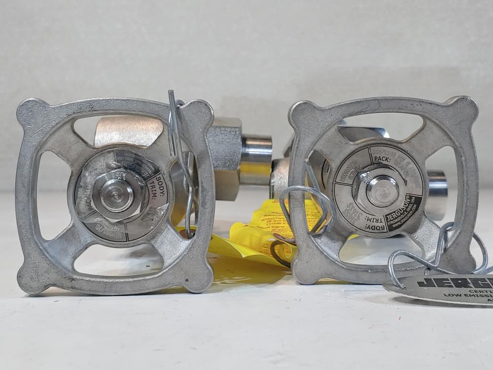 Set of 1/2" x 3/4" Jerguson Stainless Steel Gagecocks MRO103/75