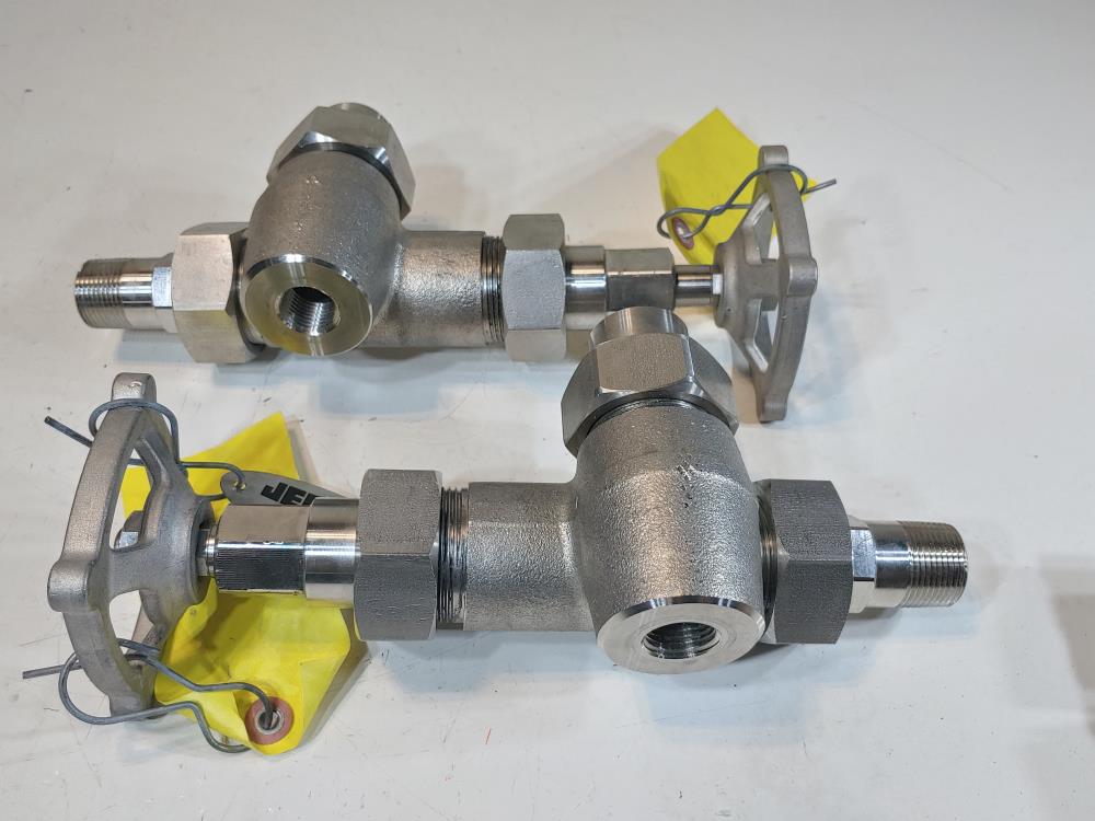 Set of 1/2" x 3/4" Jerguson Stainless Steel Gagecocks MRO103/75