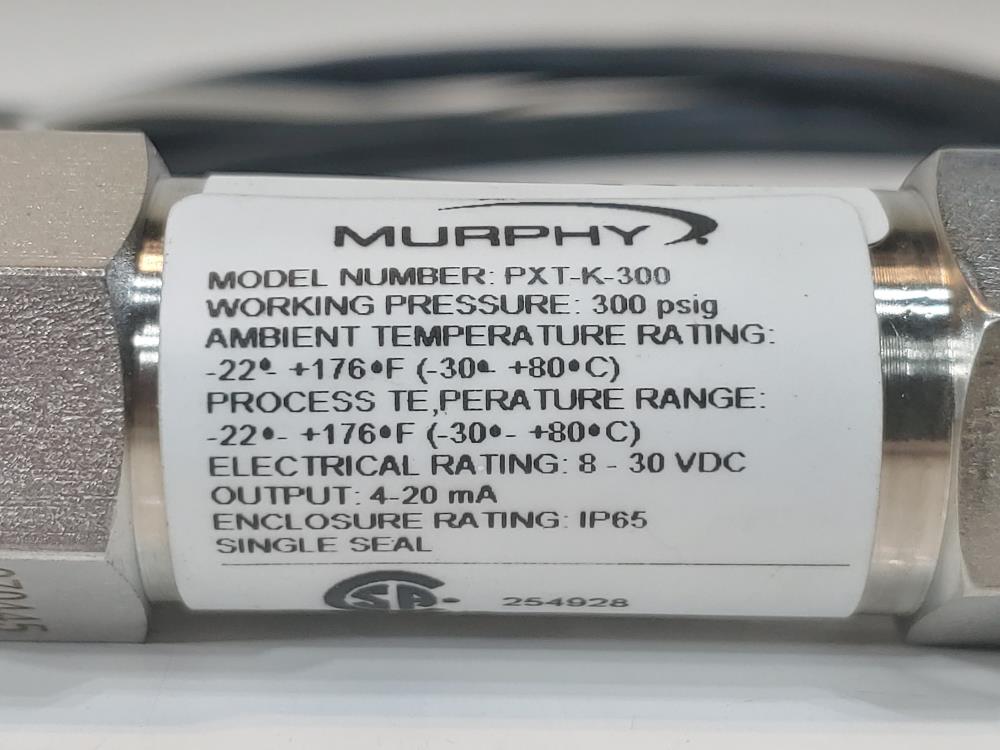 Murphy Pressure Transmitter Model PXT-K-300