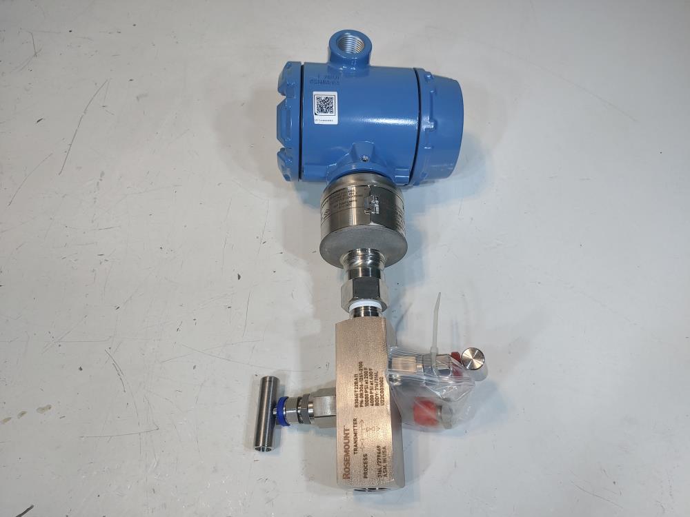 Rosemount 3051S1TG Pressure Transmitter w/ Manifold R306ET22BA11