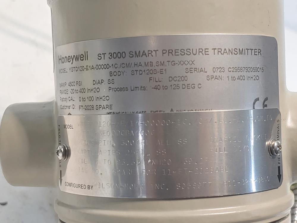 Honeywell ST 3000 Smart Pressure Transmitter YSTD120-E1A-00000-1C, CM/ HA,MB