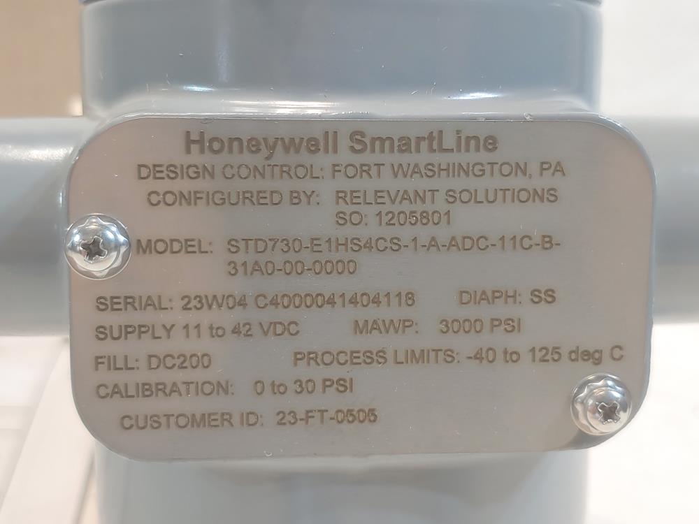 Honeywell STD820 SmartLine Differential Pressure Transmitter STD730 ...