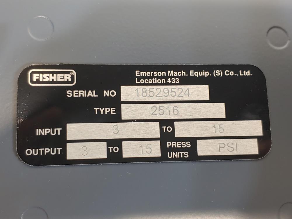 Fisher Multi-Trol 2516 Pneumatic Receiver Controller Input: 3 To 15 PSI