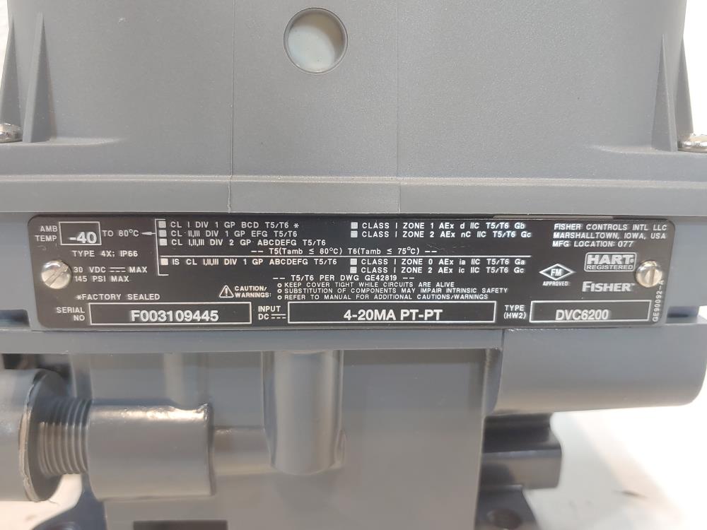 Fisher Fieldvue Digital Valve Controller Type# DVC6200