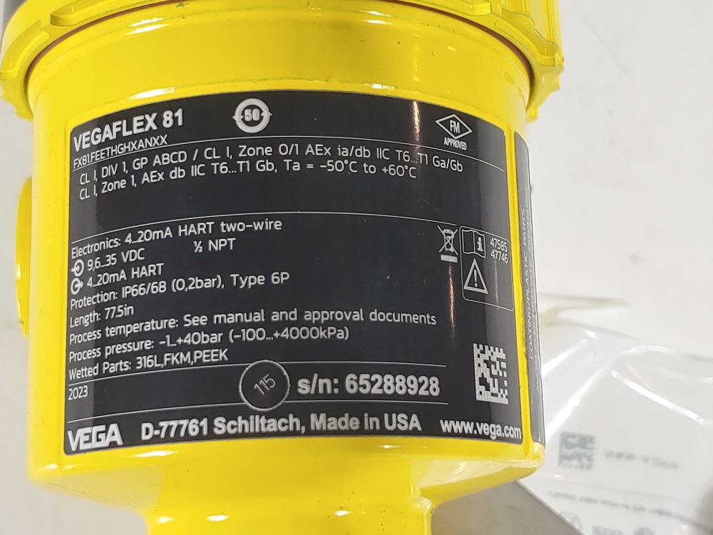 Vega Vegaflex 81 Level Sensor FX81FEETHGXANXX
