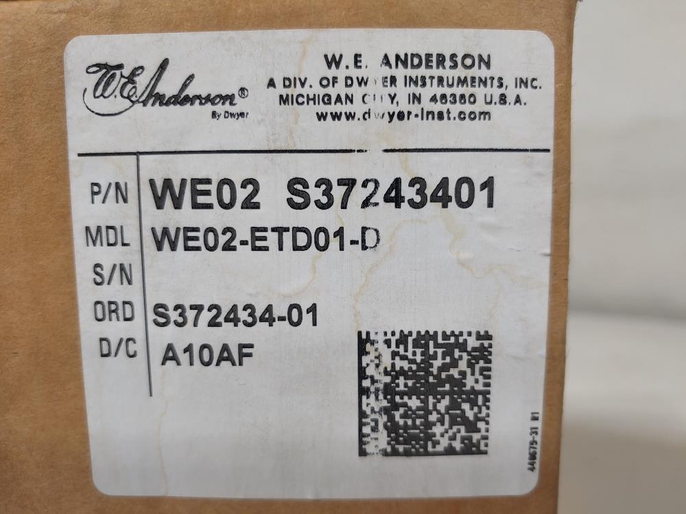 W.E. Anderson Two Position, 3pc Electric Valve WE02-ETD01