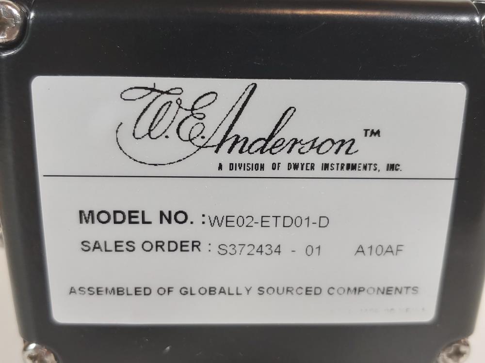W.E. Anderson Two Position, 3pc Electric Valve WE02-ETD01