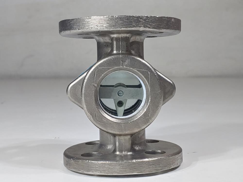 OPW Visi-Flo 3/4" Flanged CF8M Sight Flow Indicator with Flapper