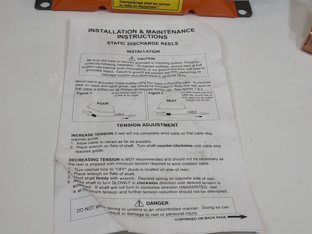 Hubbell SD-2050 Static Discharge Reel for Grounding