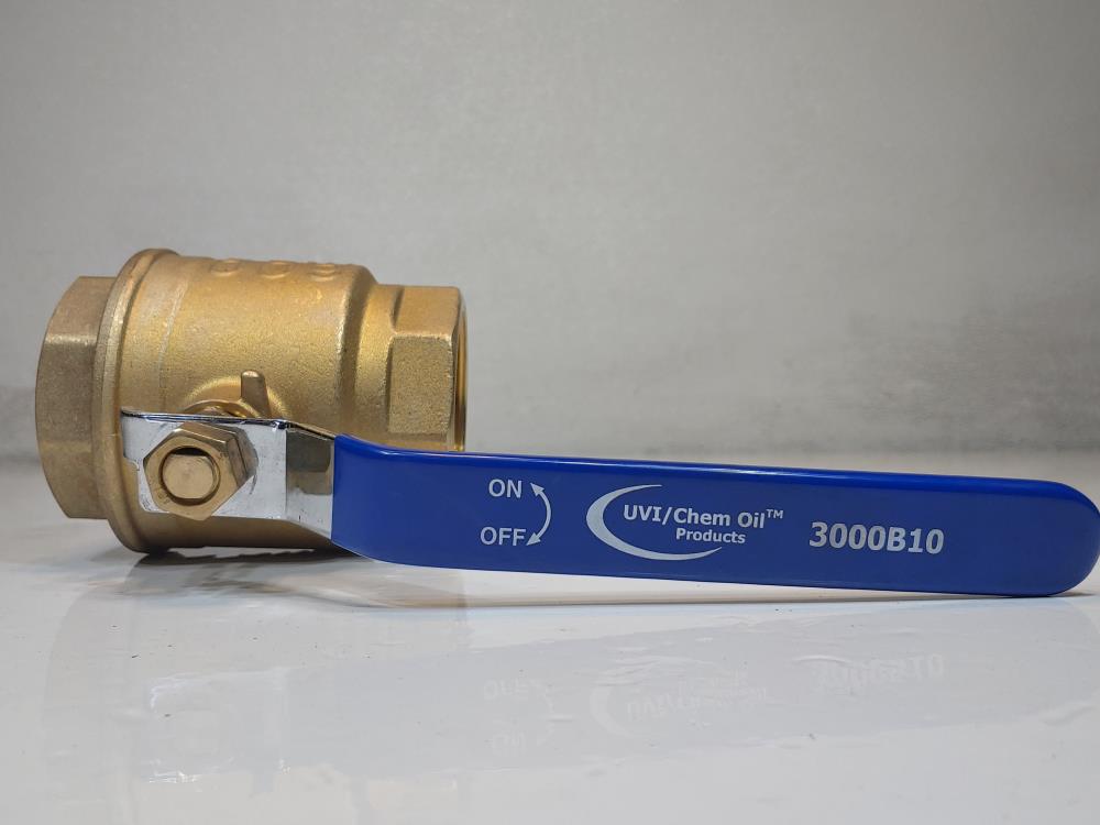 Chem Oil 3000B10 Brass Full Port Ball Valve 2-1/2" NPT, 2-Piece, 600 WOG
