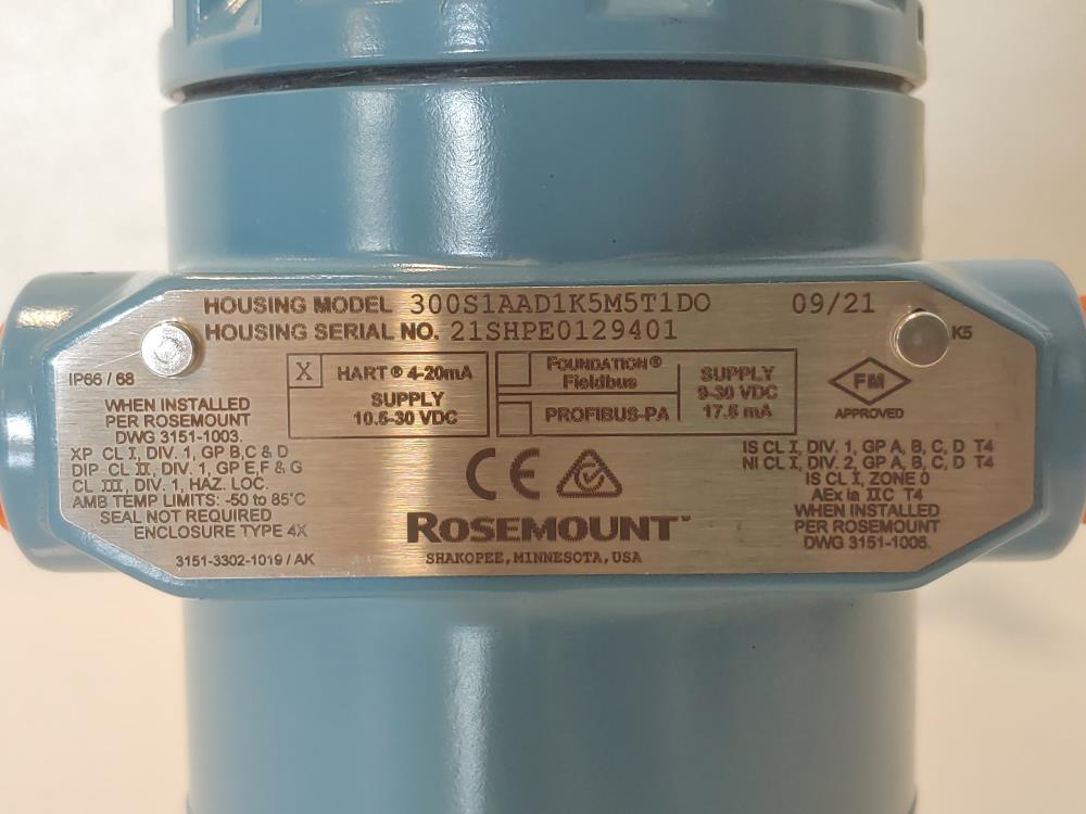 Rosemount 3051S Pressure Transmitter 3051S1CG2A2A11A1AD1K5M5Q4Q8QTT1DO