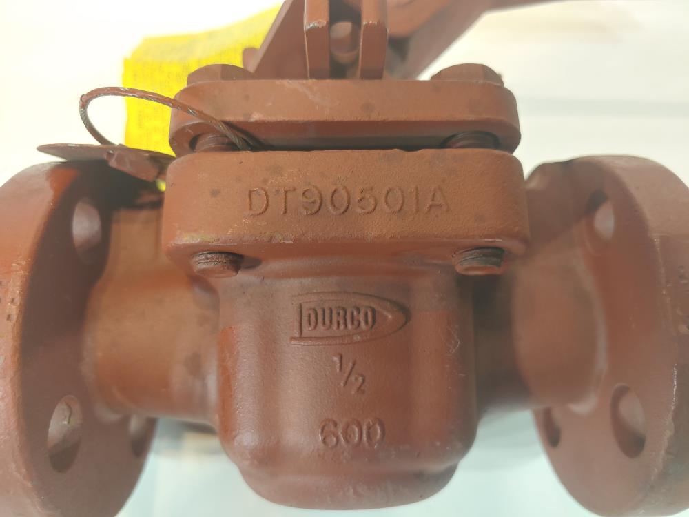 Flowserve Durco 1/2" 600# Flanged Plug Valve Code: .5-QV-61C810SOM33Z